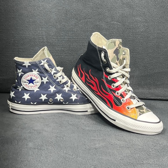 Converse | Shoes | Converse Chuck Taylor All Star High Top Flames Camo ...